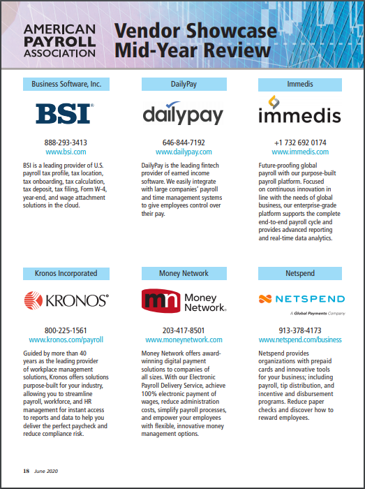 PAYTECH Buyer's Guides & Listings | Media Kit | American Payroll Association